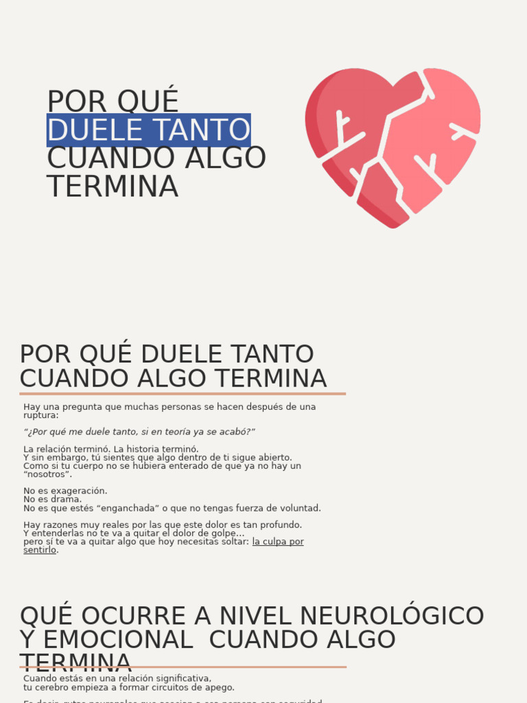 Por Qué Duele Tanto Cuando Algo Termina | PDF | Las emociones | Cerebro