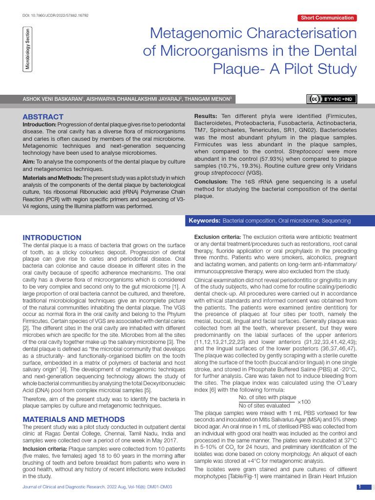 Metagenomic_Characterisation_of_Microorganisms_in_ | PDF | Microbiology | Bacteria