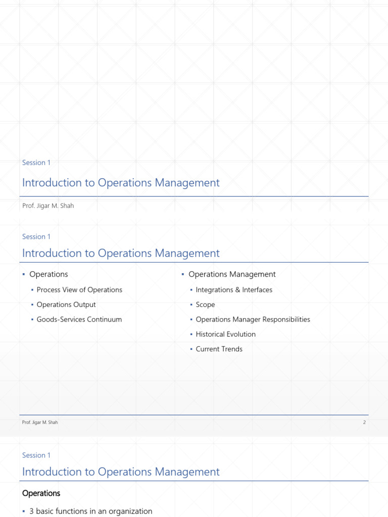 Introduction to Operations Management | PDF | Operations Management ...