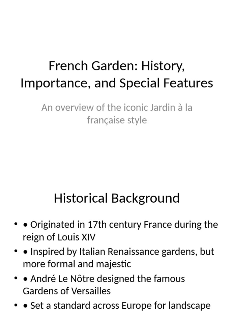 French Garden Presentation | PDF