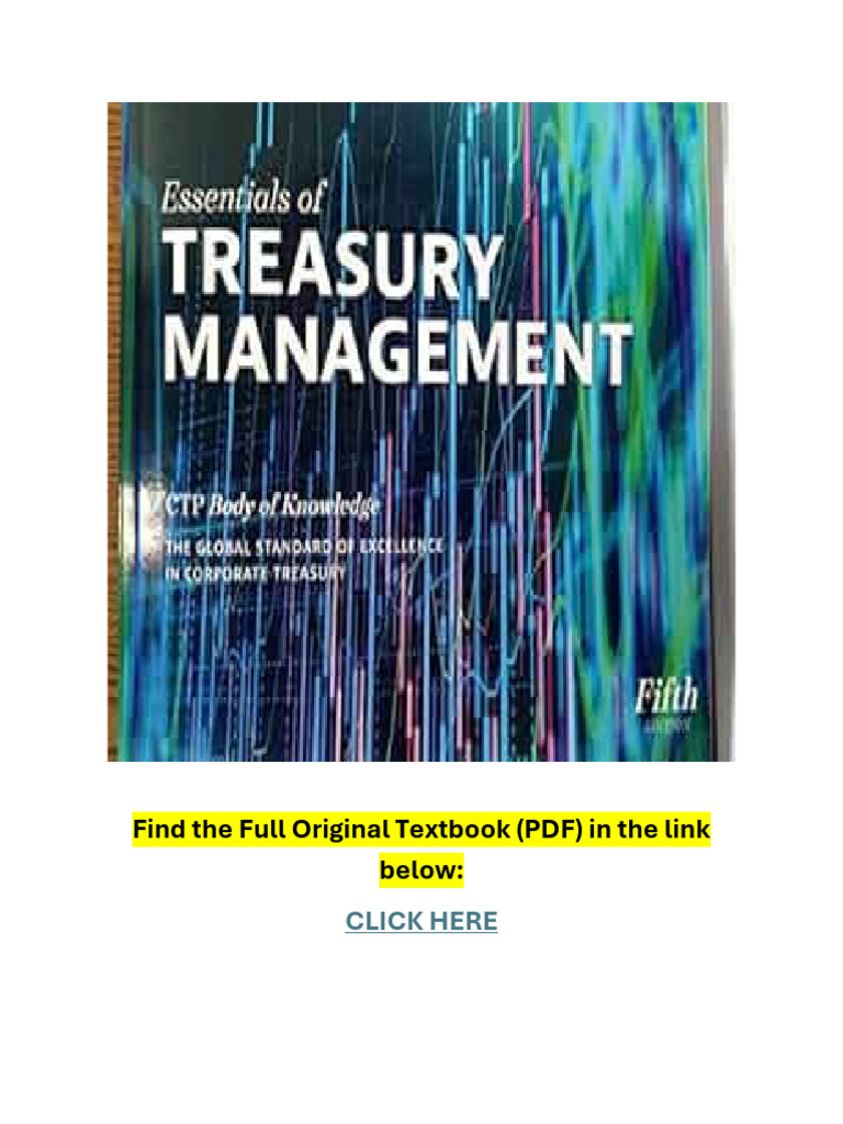 Essentials of Treasury Management Overview | PDF | Financial Risk ...