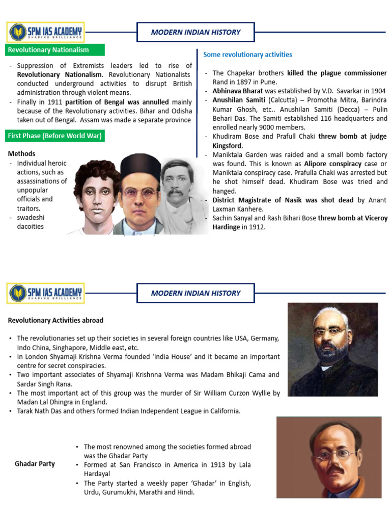 CC Modern Indian History 2pptx | PDF | Independence Movements | Indian ...