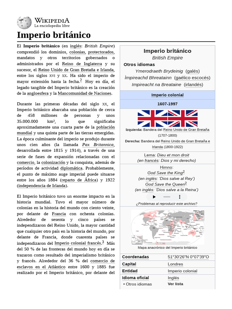 Imperio Británico | PDF | Imperio Británico | Dominio