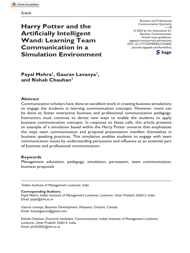 2024 Harry Potter and The Artificially Intelligent Wand - Learning Team ...