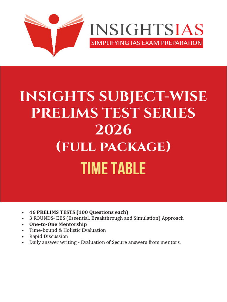 UPSC Prelims Subject Wise Test Series 2026 | PDF | Inflation | Earth