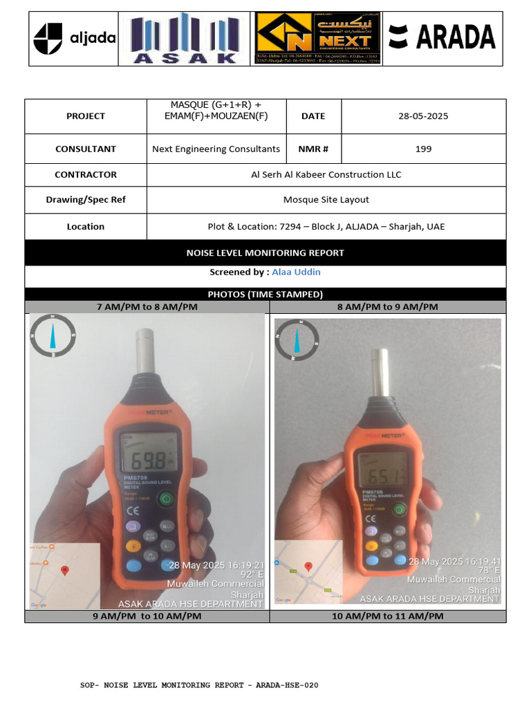 Noise Level Monitoring 280525 | PDF