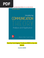 A First Look at Communication Theory 10th Edition (Ebook PDF) PDF ...
