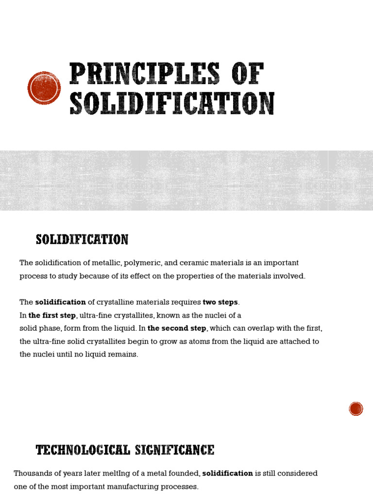 Mater Sci I-5 Solidification | PDF | Freezing | Nucleation