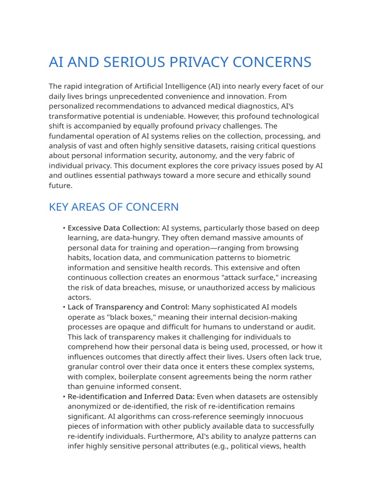 AI's Privacy Challenges and Solutions | PDF | Artificial Intelligence ...
