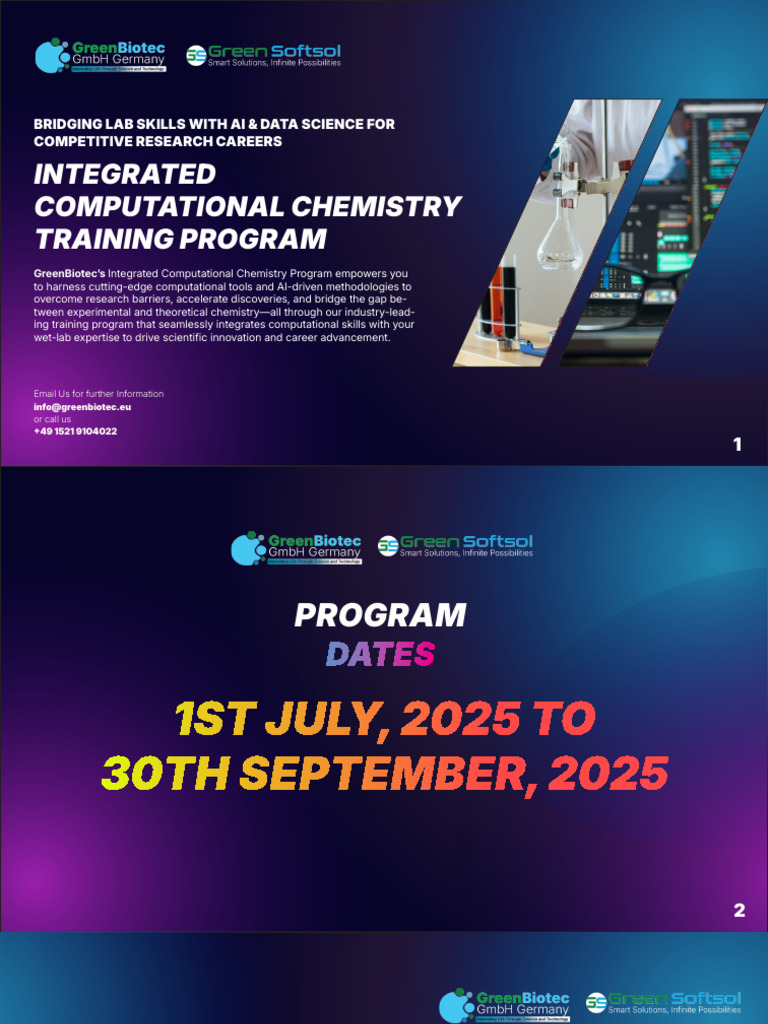Computational Chemistry Training Program - v2 | PDF | Metabolomics ...