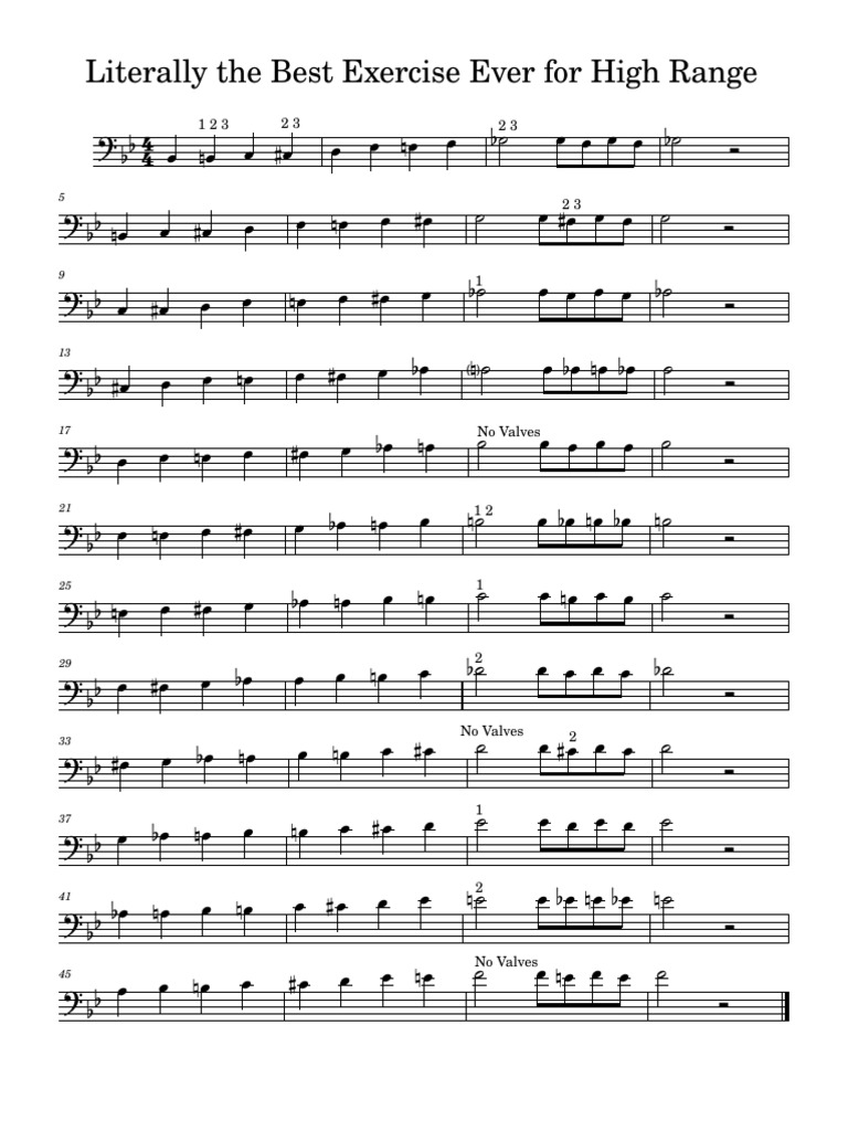 High Range Exercise For Band Camp | PDF