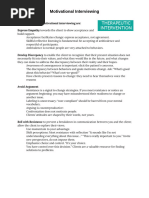 Motivational Interviewing Cheat Sheet | PDF