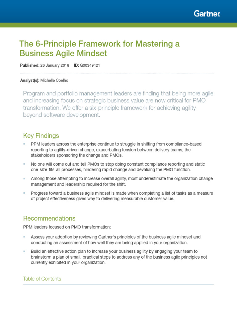 The 6-Principle Framework For Mastering A Business Agile Mindset ...