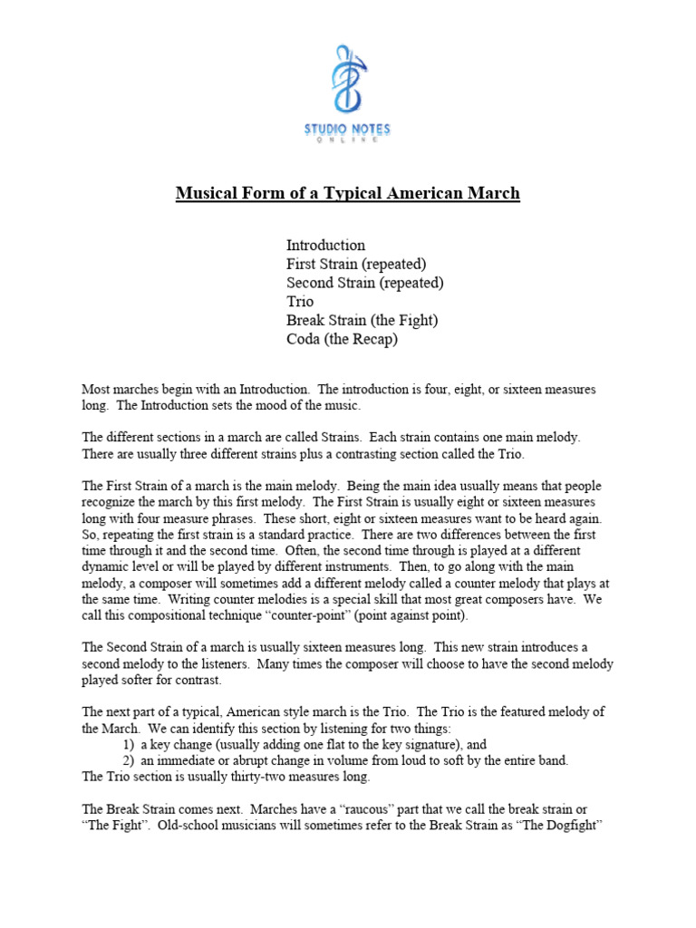 American March Form | PDF | Musical Forms | Musicology