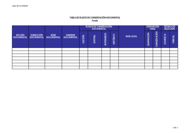 Tabla de Plazos de Conservación Documental | PDF