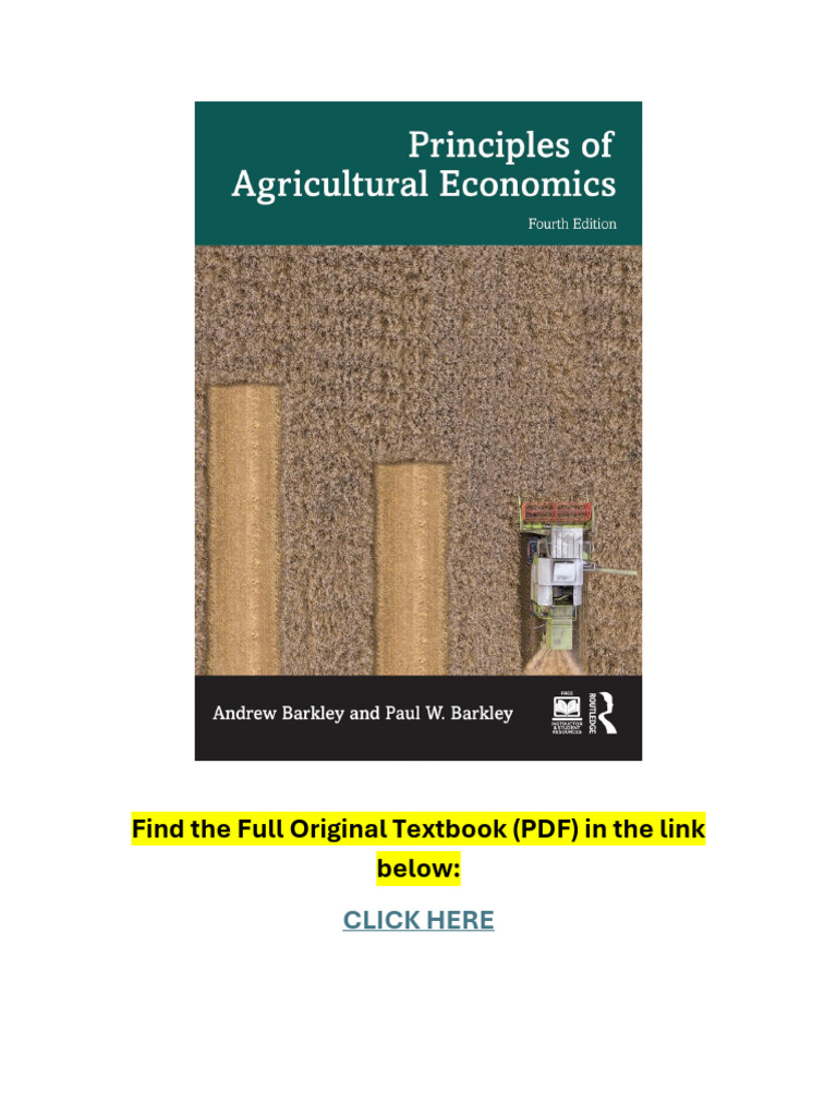 Principles of Agricultural Economics Overview | PDF | Market (Economics ...