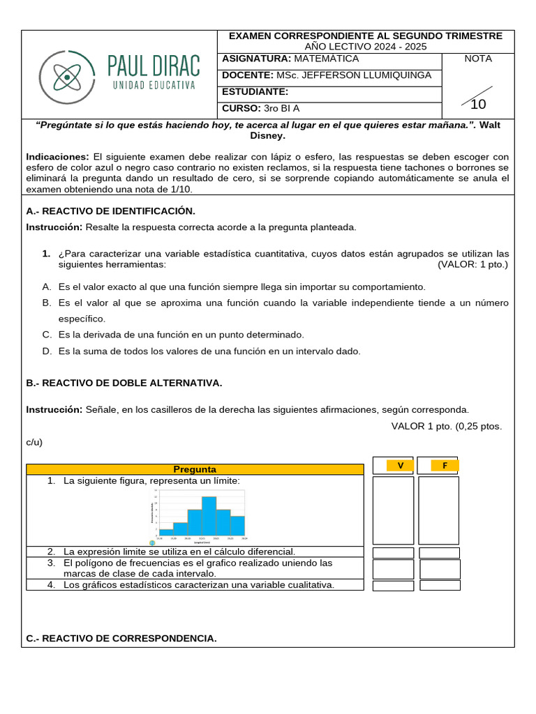 Examenes de Matematica 2do y 3ro | PDF | Calor | Matemáticas