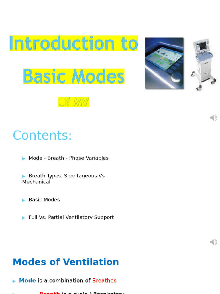 Introduction To The Basic Mode of MV | PDF | Clinical Medicine ...