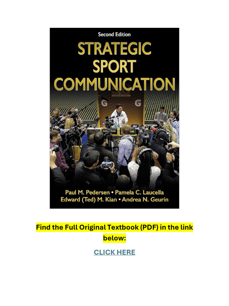 Strategic Sport Communication 2nd Edition | PDF | Communication ...