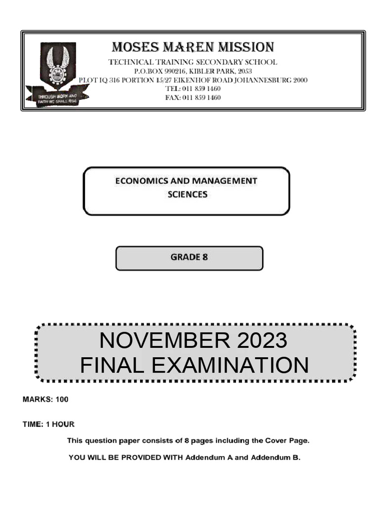 Ems Question Paper | PDF