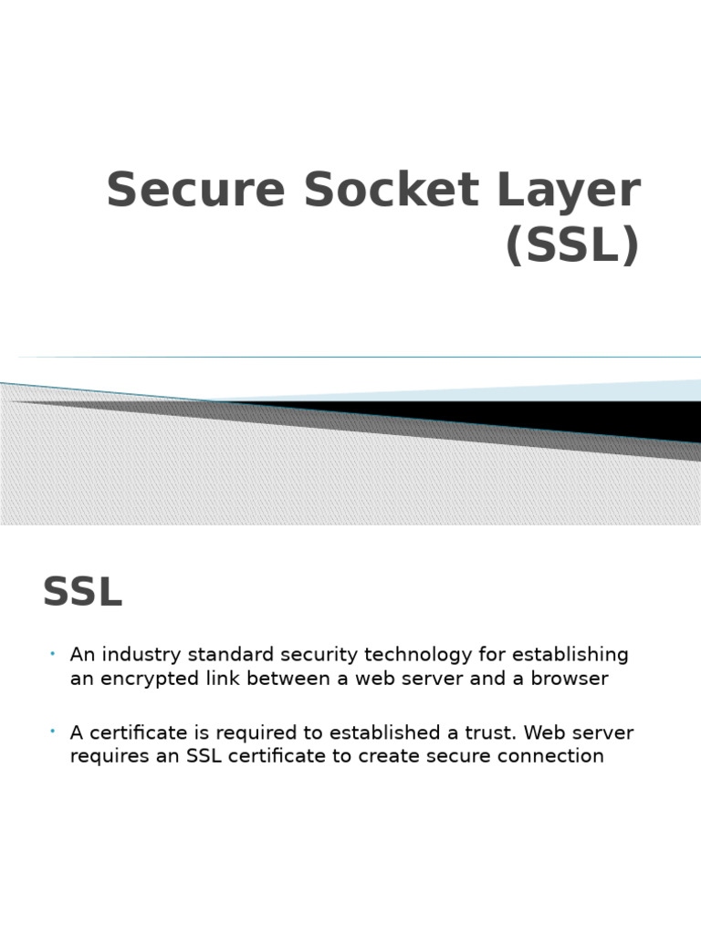 Lecture 5 Secure Socket Layer (SSL) | PDF | Transport Layer Security | Public Key Cryptography