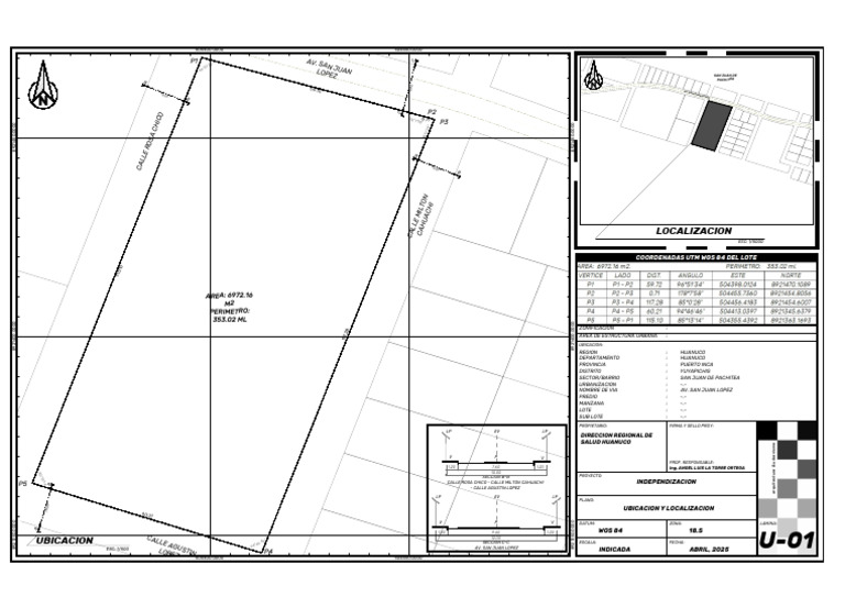Plano de Ubicacion Formato A3 | PDF