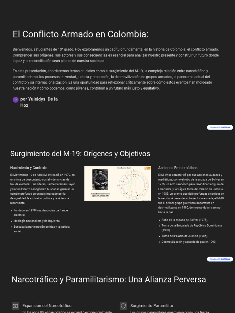 El Conflicto Armado en Colombia - PPTX 20250611 195839 0000 | PDF ...