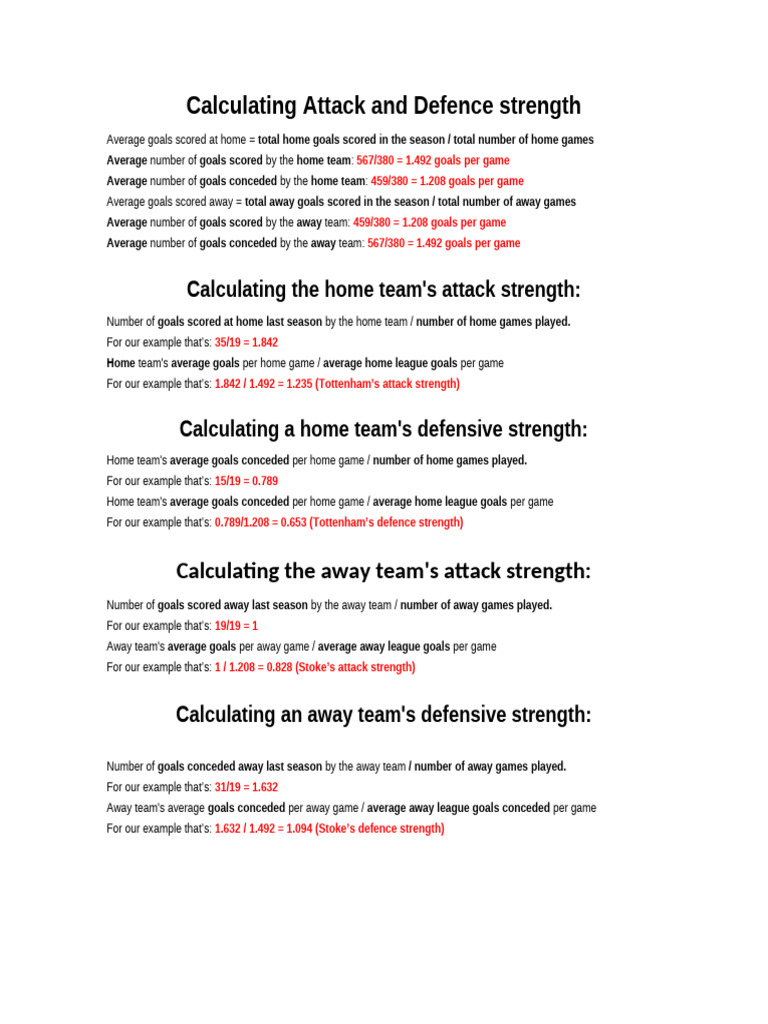 Calculating Attack and Defence Strength | PDF