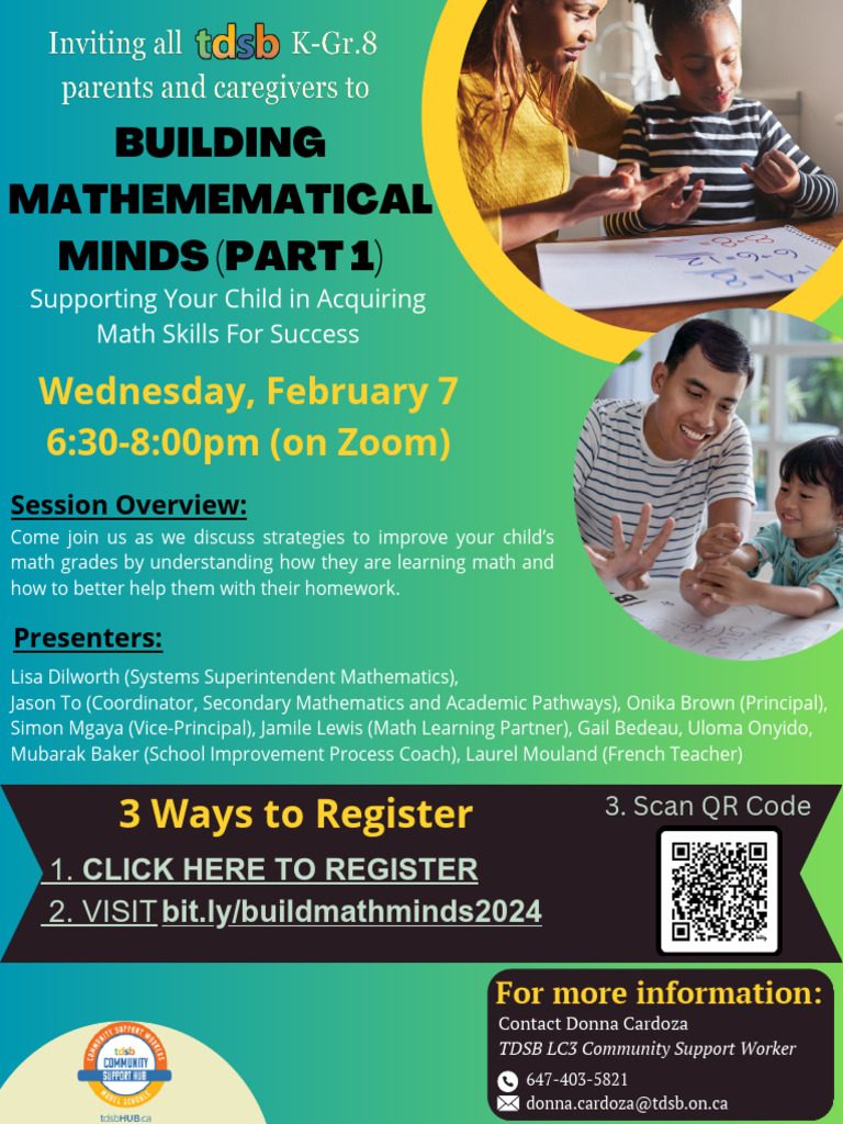 Building Mathematical Minds Part 1 2024 Flyer | PDF