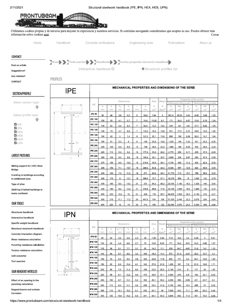 Ipe Heb Beams | PDF