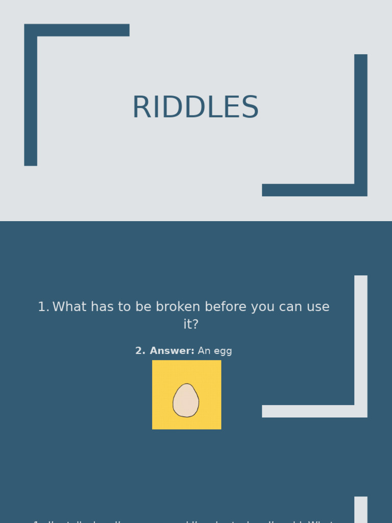 Fun and Challenging Riddles | PDF