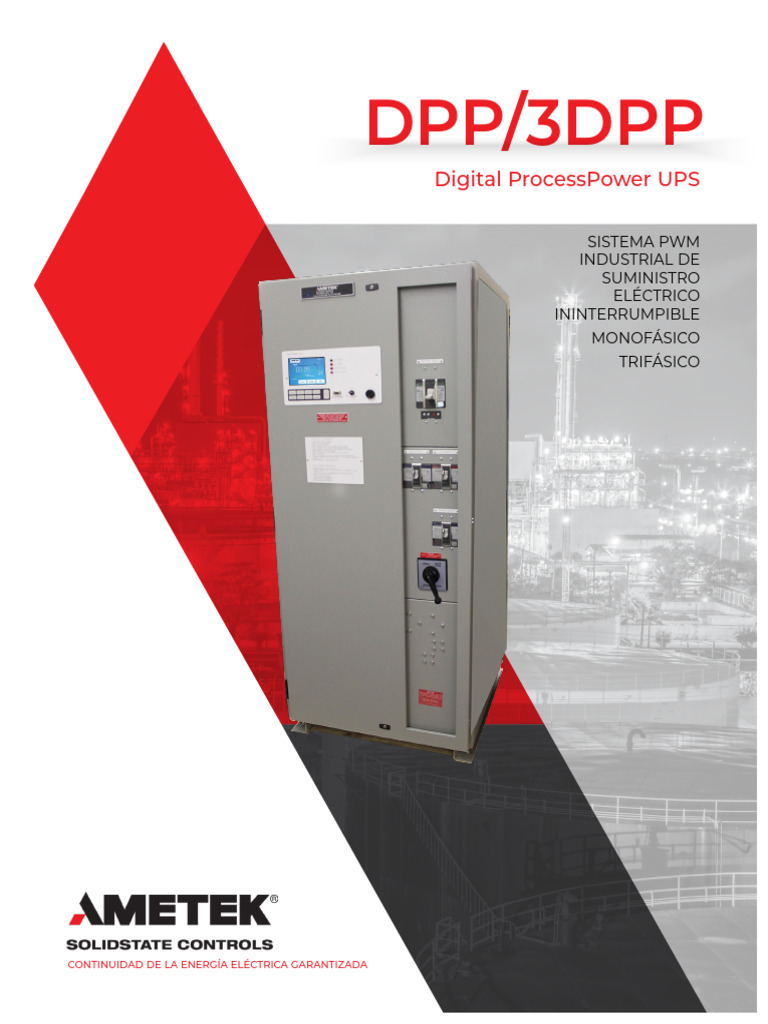 Sistema DPP UPS Industrial AMETEK | PDF | Corriente continua | Rectificador