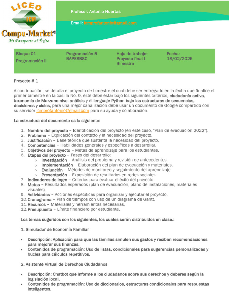 Proyecto de Programacion | PDF | Programación de computadoras | Aplicación movil