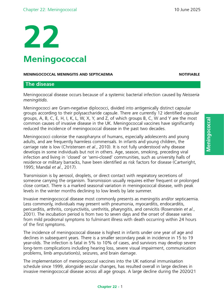 Meningococcal Vaccines Overview | PDF | Clinical Medicine | Medicine