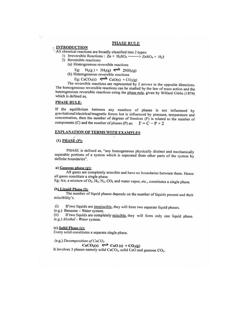 Phase Rule | PDF