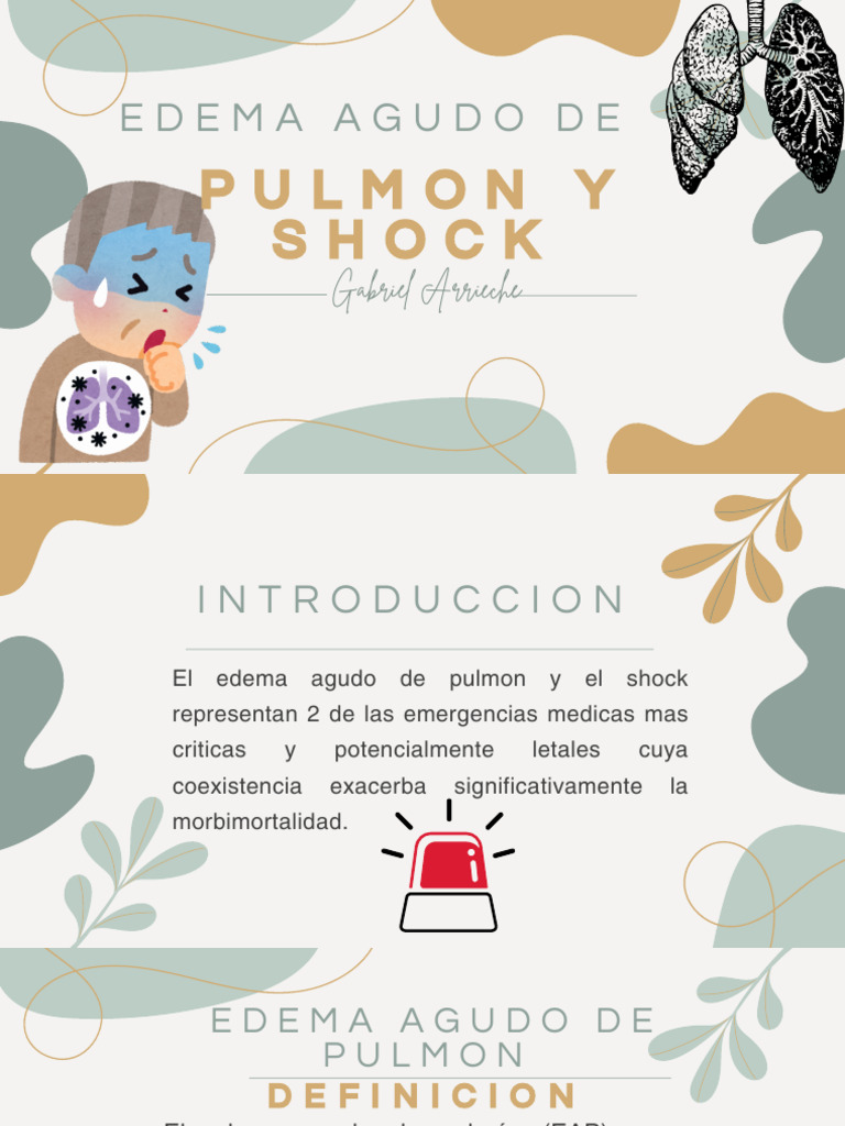Edema Agudo de Pulmón y Shock: Guía Médica | PDF | Edema | Hemodinámica