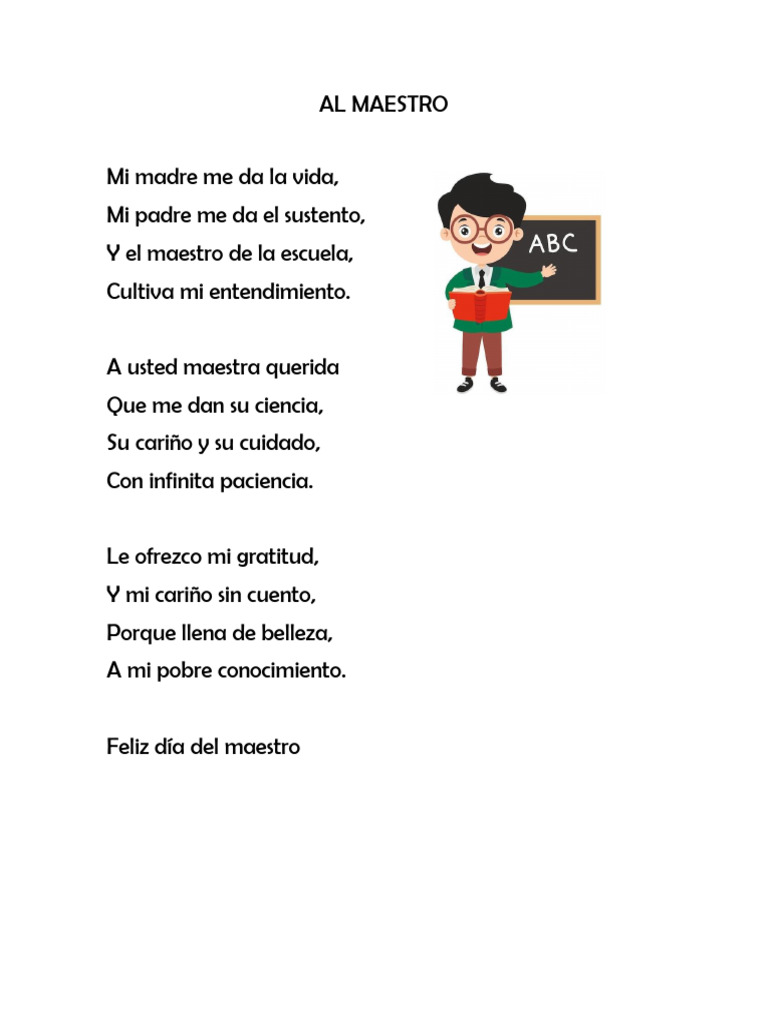 Poema Al Maestro | PDF
