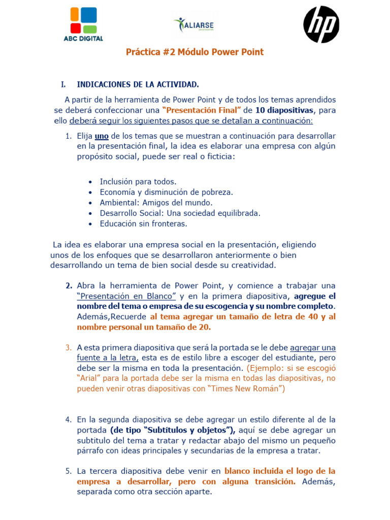 Practica 2 Power Point | PDF