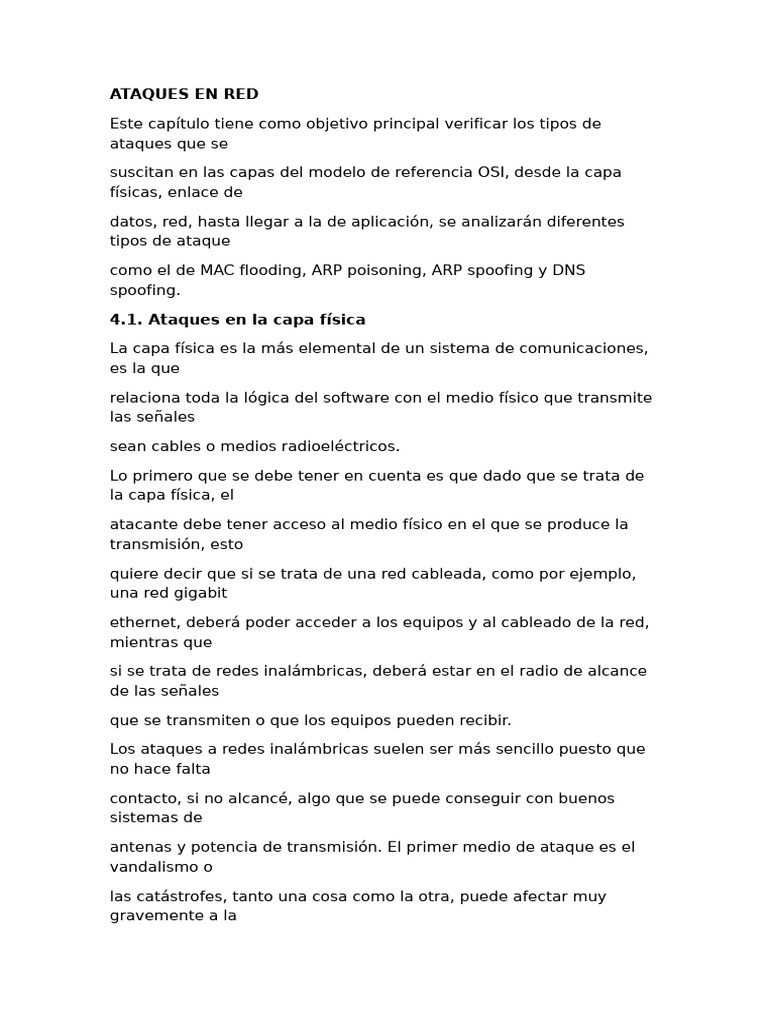 Ataques en Red | PDF | Red de computadoras | Tecnología de información ...