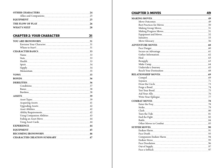 Ironsworn Character Creation Guide | PDF | Role Playing Games ...