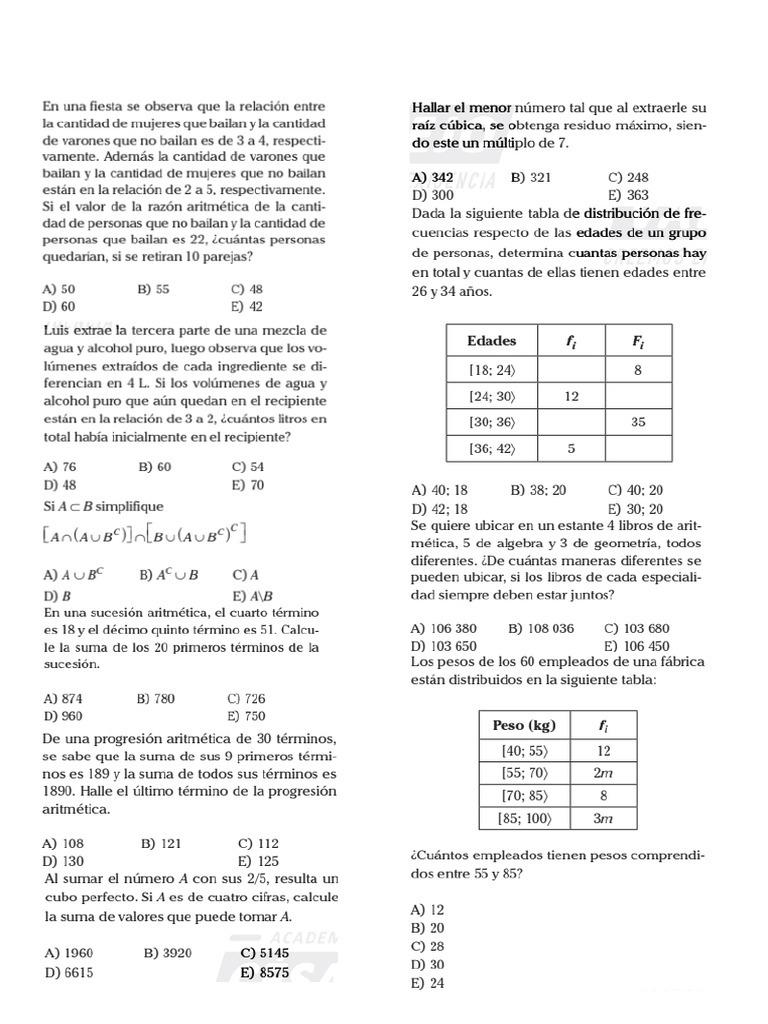 Simulacro Conamat 2do Sec | PDF