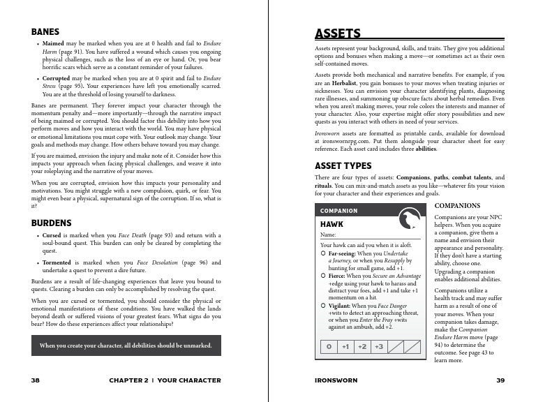 Ironsworn Rulebook Spreads 25 | PDF | Psychology