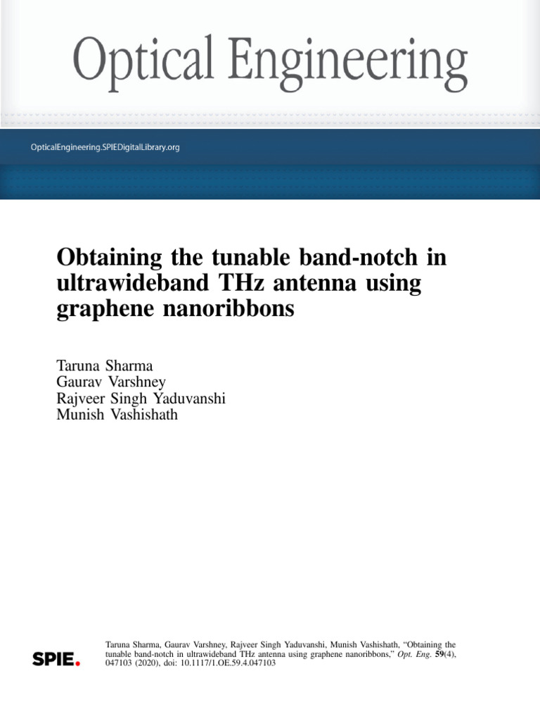 Obtaining The Tunable Band-Notch in Ultrawideband THZ Antenna Using ...