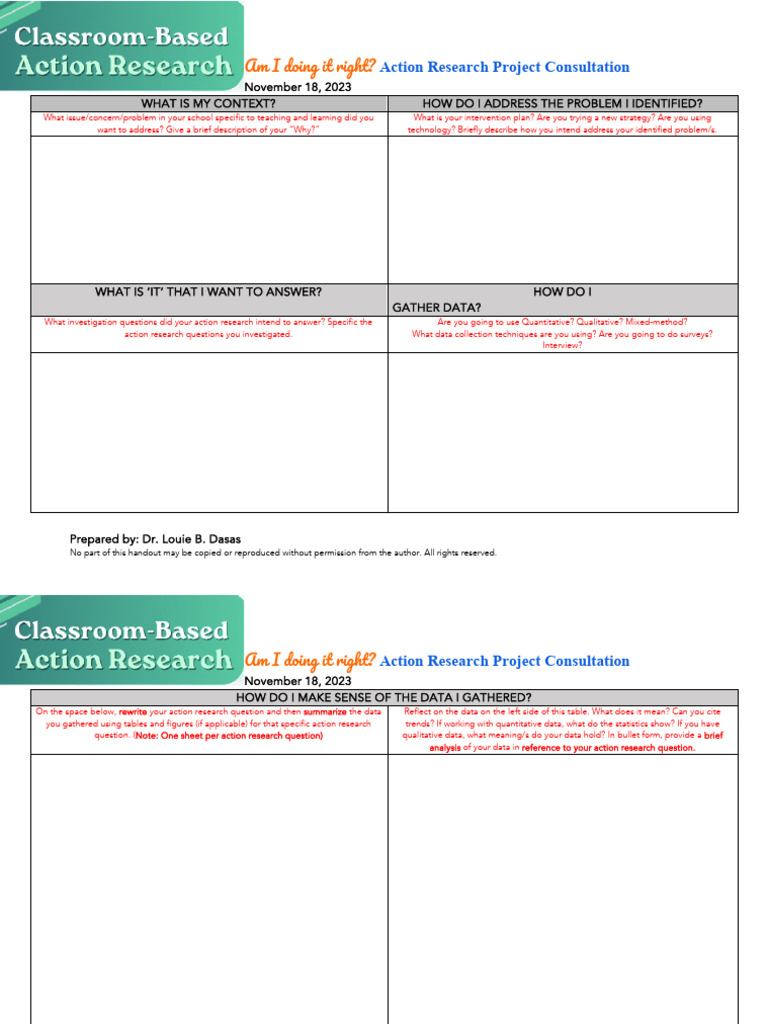 Action Research Project Guide | PDF | Data | Qualitative Research