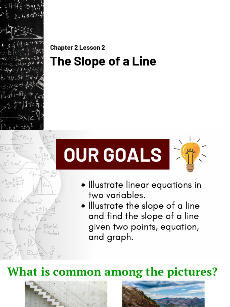 MATH 8 - Chapter 2 Lesson 2 | PDF | Line (Geometry) | Slope