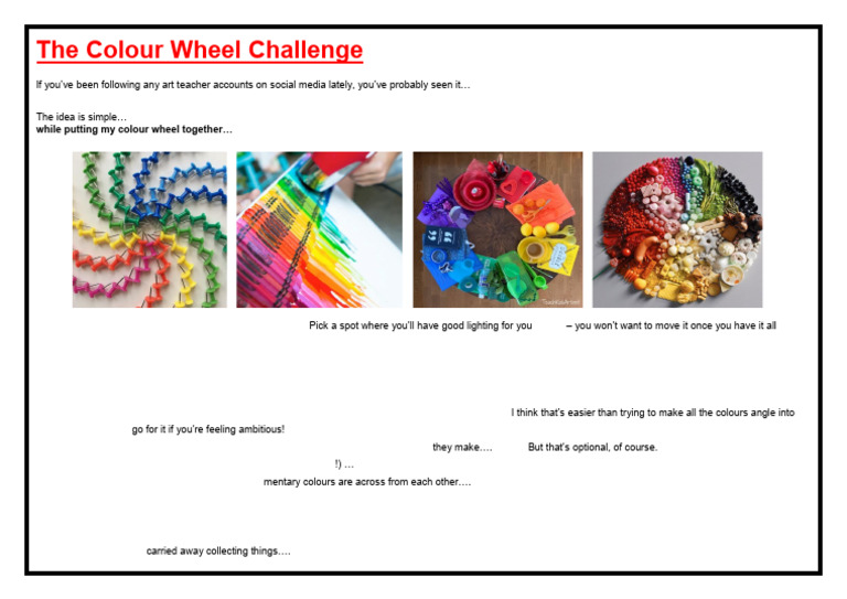 The Colour Wheel Challenge - HL1 | PDF