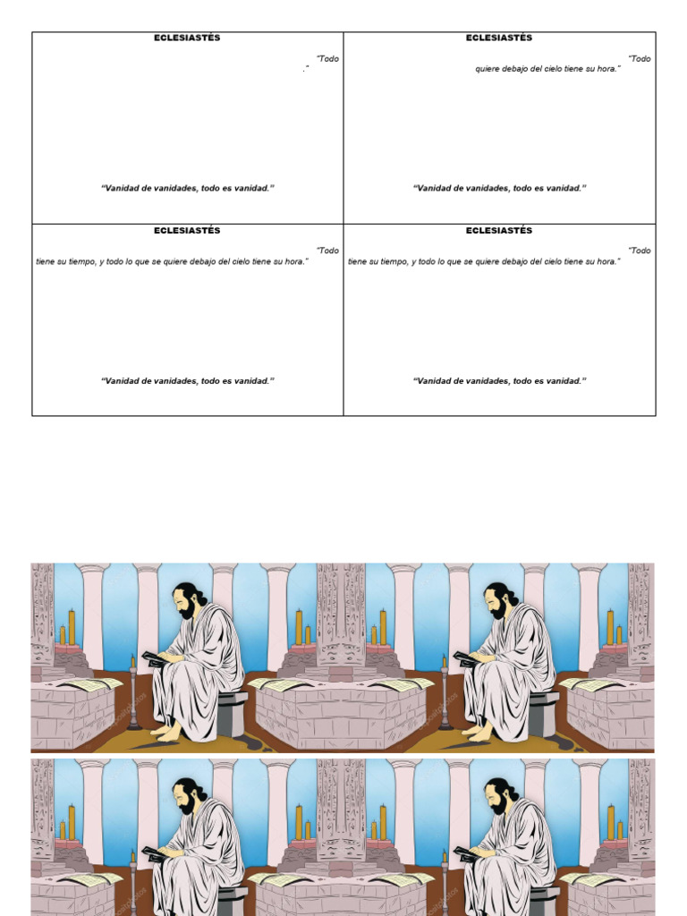 Reflexiones del Eclesiastés: Vanidad y Tiempo | PDF | Eclesiastés