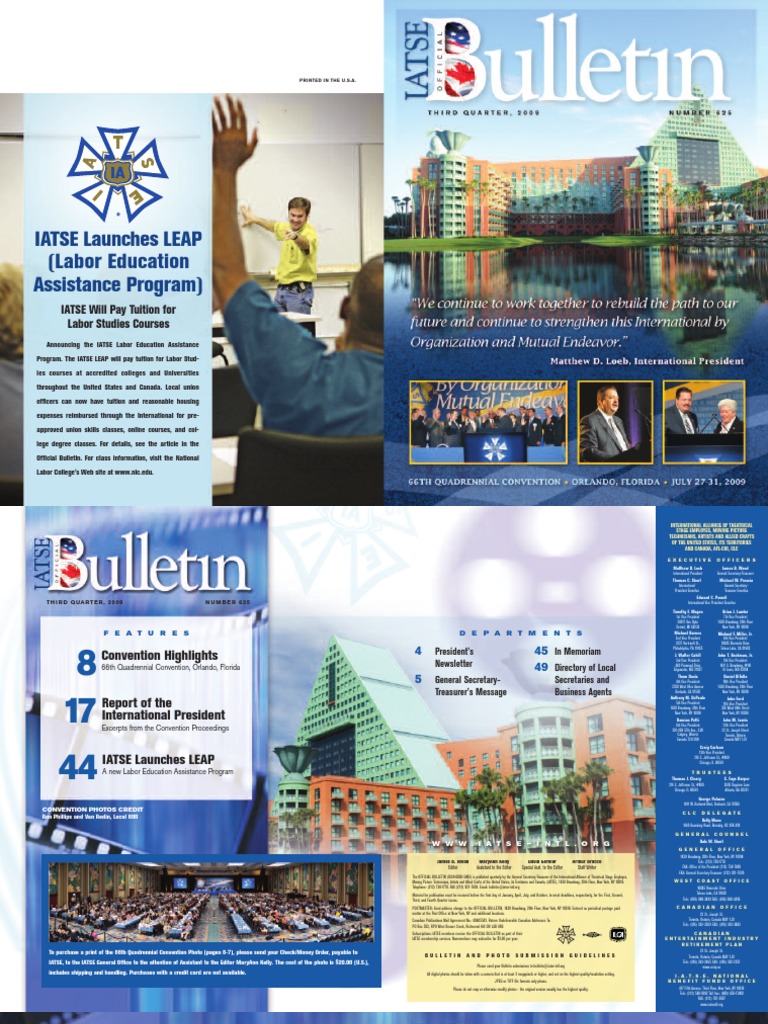 IATSE Launches LEAP (Labor Education Assistance Program) : IATSE Will ...