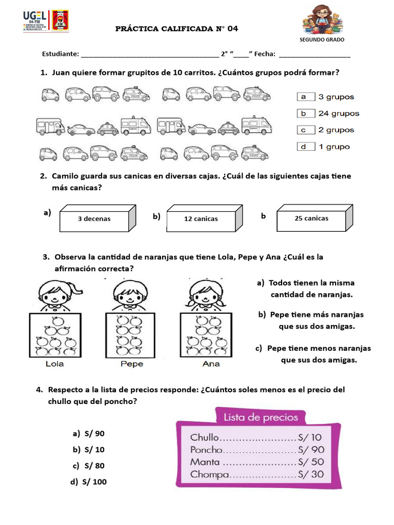 Práctica de Matematica #04 | PDF