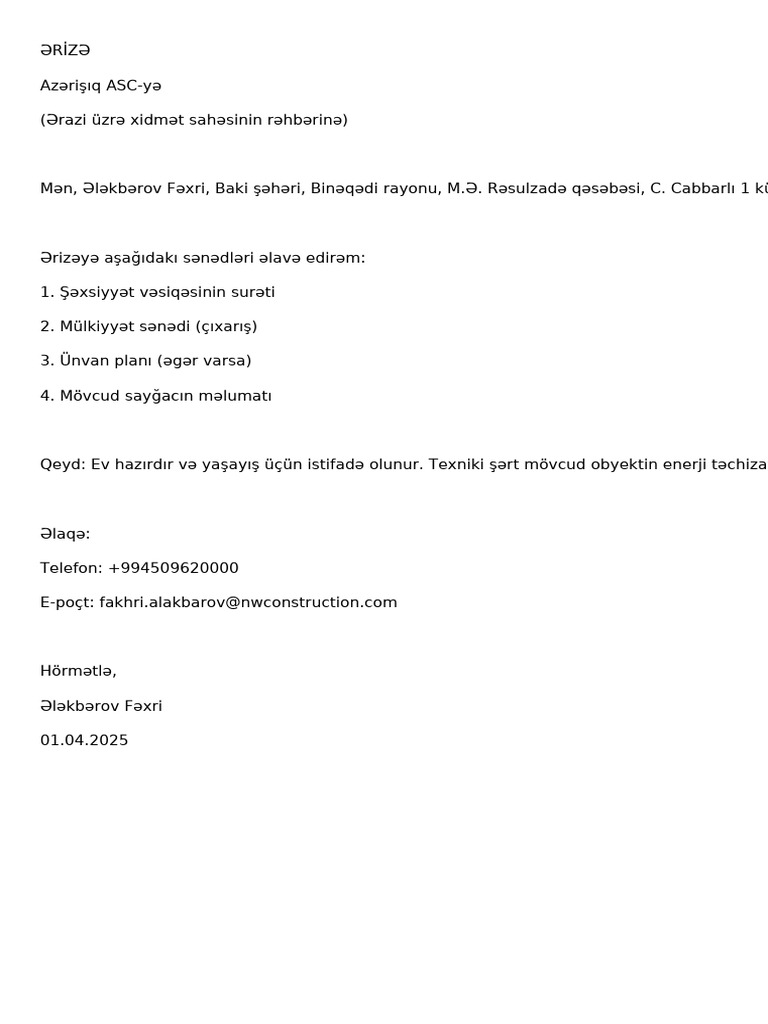 Elektrik Texniki Sert Erize | PDF